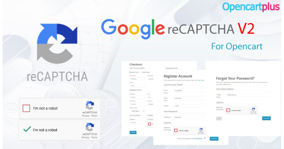 Opencart Google reCAPTCHA V2 Extension